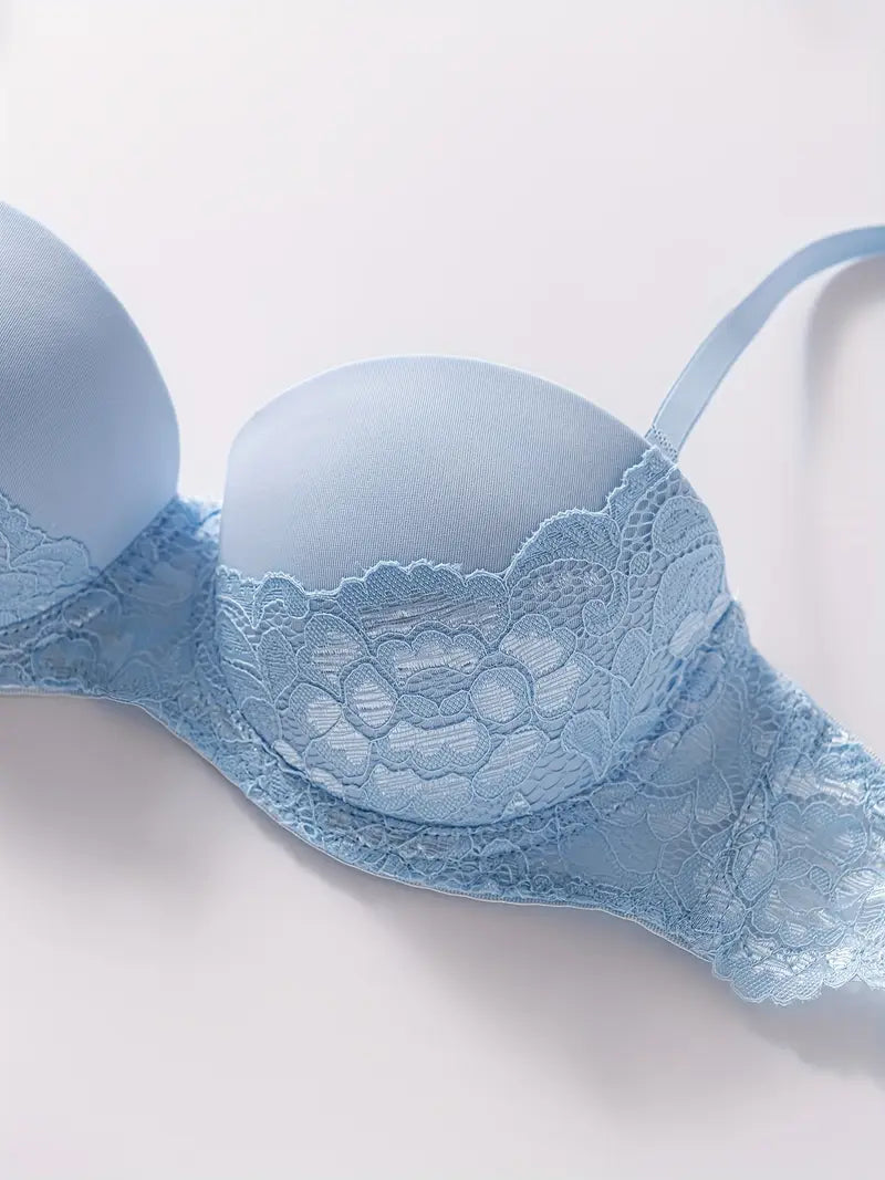 Half cup single padded back lace bra – Softymart